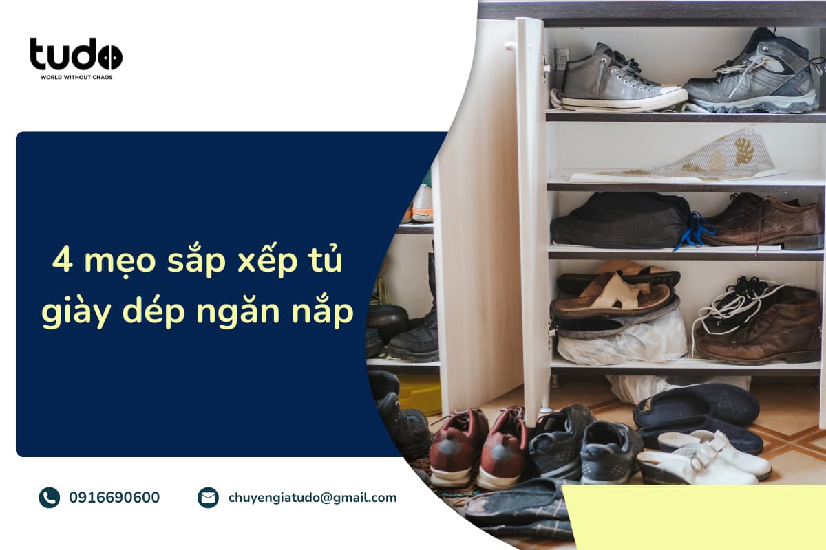 4 mẹo sắp xếp tủ giày dép ngăn nắp